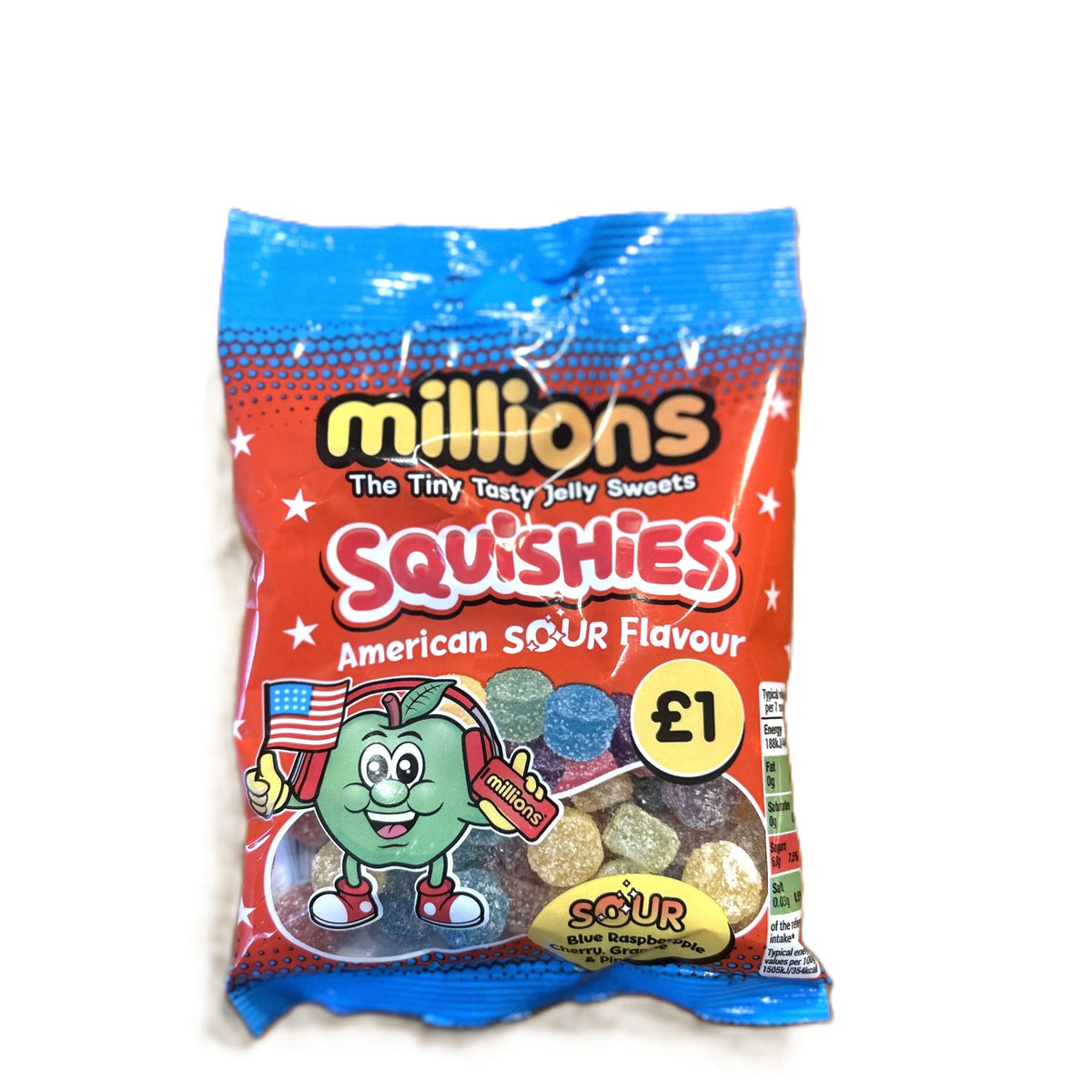 Millions Squishies American Sour Mix – UK Jelly Sweets Blue Raspberry ...
