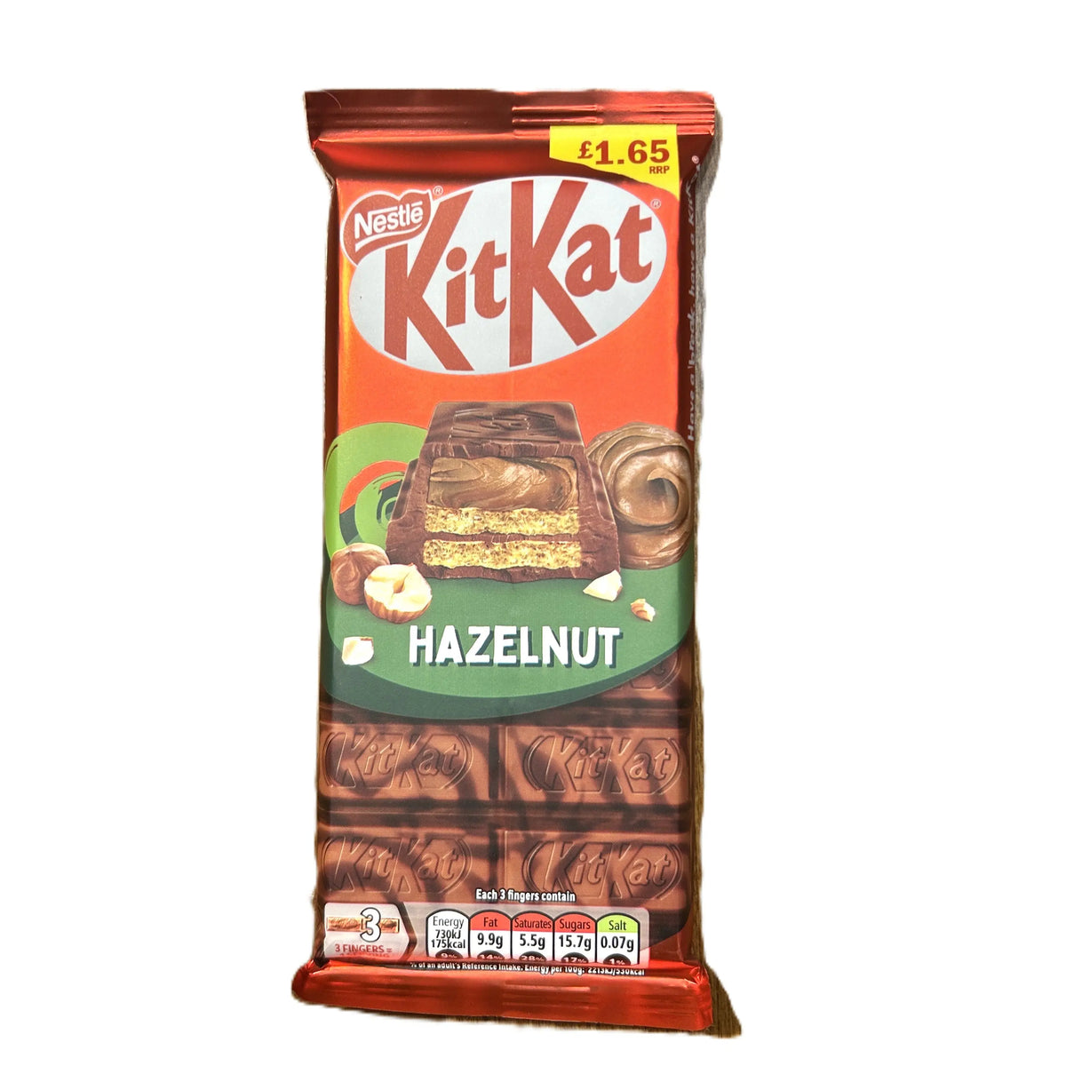 Nestlé KitKat Hazelnut Chocolate Bar-Rare British KitKat Flavor 96g (U ...